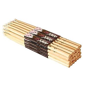 On-Stage Hickory 5B Wood Tip Drumsticks, 12 Pairs