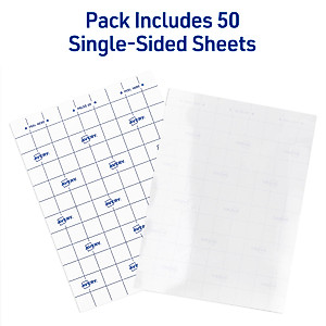 Avery 73601 Self-Adhesive Laminating Sheets, 9 x 12 Inch, Permanent Adhesive, 50 Clear Laminating Sheets