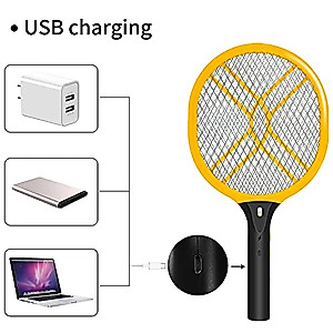 Faicuk Handheld Bug Zapper Racket Rechargeable Fly Swatter Fly Zapper (1 Pack)