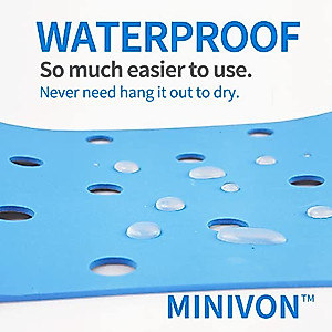 MINIVON Waterproof Shower Bench Cushion Cover for Bath Seat, Bath Chair Inside Bathroom, Non Slip Coldproof Stickable Soft Foam Pad, Padded Shower Stool Seat Mat for Elderly Senior Handicap Disabled
