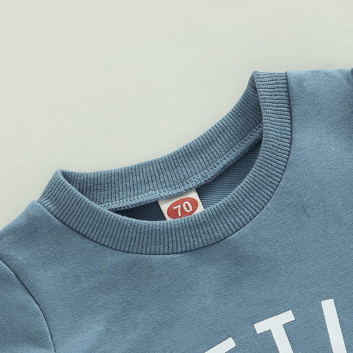 Engofs Toddler Baby Boy Summer Clothes Short Sleeve Letter Print T-Shirt Tops Shorts Set 2Pcs Casual Outfit Blue 18-24 Months