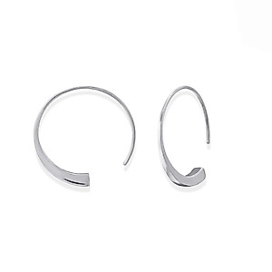 Boma Jewelry Sterling Silver Pull Through Hoop Earrings