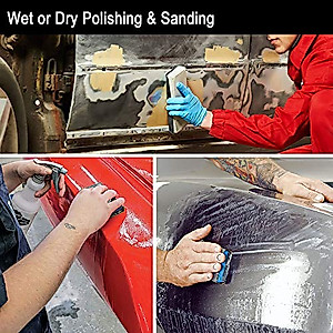 ADVcer 9x11 inch 16 Sheets Sandpaper, Wet or Dry 2000-10000 Grit 8 Assortment Sand Paper, Extra Fine Abrasive Pads for Automotive Sanding, Wood Turing Finishing, Metal Furniture Polishing and More