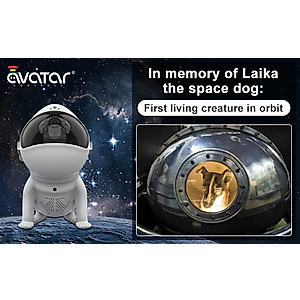 Alexa Galaxy Projector Space Dog with 360 ° Adjustable Design, Smart Star Projector Work with Google Siri, Proyector de Estrellas Astronauta Perro w/ 8 White Noises, Bluetooth Speaker, Timer