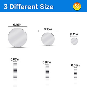 TRYMAG Small 400Pcs Rare Earth 3 Different Sizes Tiny Mini Magnets for Crafts, Small Round Fridge Magnets for Miniatures, Refrigerator, Office, Kitchen Cabinet, DIY