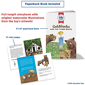 STORYTIME TOYS Goldilocks and The Three Bears 3D Puzzle - Book and Toy Set - 3 in 1 - Book, Build, and Play