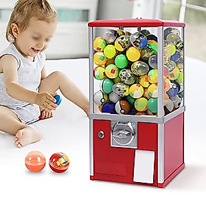 Cutycaty Toy Vending Machine, Candy Gumball Machine Prize Machine Huge Load Capacity Gumball Bank Candy Vending Machine Ball Diameter 1.1-2.1 Inch for Retail Stores Game Stores (Red)