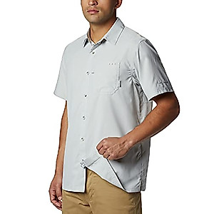 Columbia Men's Standard Slack Tide Camp Shirt, Cool Grey, Large