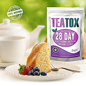 Catfit Detox Tea Herbal Tea Teatox, 28 Days Diet Tea for Cleanse