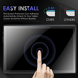 DETUOSI 【2-PACK】 Screen Protector for WECOOL WM1001-W 10.1 inch, Tabtrust TT100AB, YIERA 10.1", Tabtrust TT100DB, HAOQIN HaoTab H10 10.1, Tagital T10K, XINYANGCH 10.1" Tablet Tempered Glass Protector