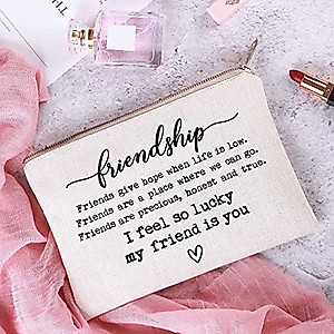 Friend Gift, Gift for Friend, Friendship Gift, Best Friend Gift, Makeup Case, Cosmetic Bag, Tote Bag, Bestie Present, Thank You Friend Gift, Christmas Gift