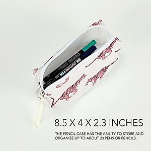 Pencil Pouch Pencil Case Pencil Bag Pen Case Pouch Box Organizer for Teen Girls Boys School Students Men Women Waterproof Zipper Pouch for Office Supplies Makeup, Tiger Decor Tiger Lover Gift