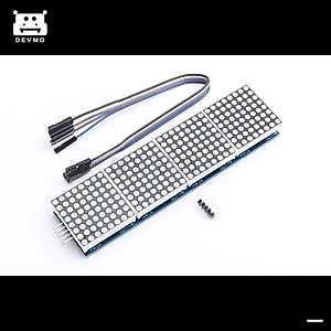 DEVMO MAX7219 Dot led Matrix MCU Control LED Display Module Compatible with Ar-duino Raspberry Pi Microcontroller with 5Pin Line