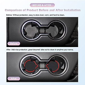 2020-2025 Toyoat Supra GR Center Console Liners Mats Cup Holder Inserts Mats Non-Slip Center 2025 Supra GR Console Shifter Liner Trim Mats Anti-dust Door Pocket Liners Accessories 8 PCS(Red)