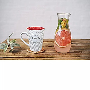 Ynsfree I Love You Mug 16 oz Coffee Tea Cup for Dad/Father/Mom/Grandma/Ladies/Wife,Birthday/Christmas/Anniversary/Valentine,Holidays Ceramic Mugs