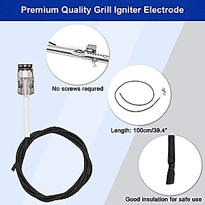 Aibabcue Grill Replacement Parts Kit for Charbroil 4 Burner G470-0004-W1A, G470-5200-W1, 463342119, 463376017, 463335517, 463332718, Stainless Heat Shield Tent, Grill Burner, Carryover Tube, Igniter