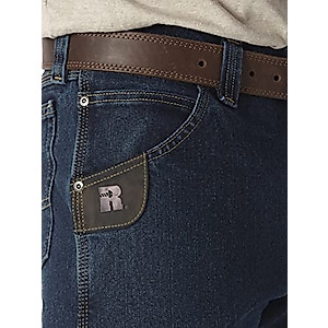 Wrangler Riggs Workwear Men's Advanced Comfort Five Pocket Jean, dark tint, 42x32