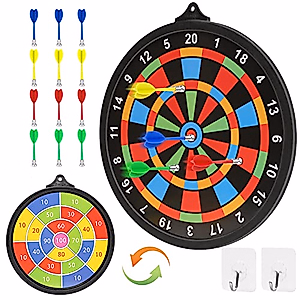Magnetic Dart Board w/ 12 Darts, Toys for Boys Age 8-12, Safe Indoor Outdoor Games for Kids 8-12, Teen Gifts for 6 7 8 9 10 11 12 13 14 Year Old Boys Girls