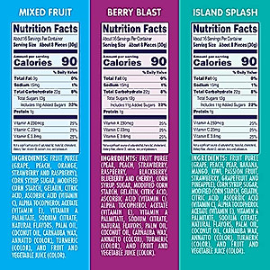 Welch's Juicefuls Juicy Fruit Snacks, Mixed Fruit, Berry Blast & Island Splash Fruit Gushers Variety Pack, Great For School Lunches, Gluten Free, 4 Oz Individual Single Serve Bags (Pack Of 12)