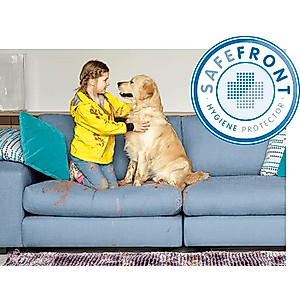 Liz Jordan-Hill Grey Luxury Chenille Upholstery Fabric by The Yard, Water Cleanable Stain Resistant,Chair Reupholstery Fabric for Upholstery, AC Spirit 69 Koala (Sample Swatch)