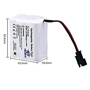 melasta 7.2V 2000mAh NI-MH Audio Replacement Battery Compatible with Tivoli PAL iPAL Radio (MA-1, MA-2, MA-3 Compatible 2 Wire)