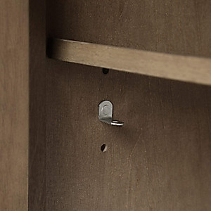 OVE Decors Maya Plus 36 in. Single Sink Bathroom Vanity in Almond Latte Finish, Black Hardware and Included Power Bar