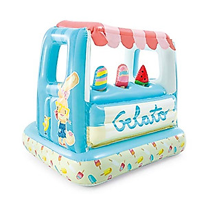 Intex Ice Cream Stand Inflatable Playhouse and Pool, for Ages 2-6, Multi, Model Number: 48672EP