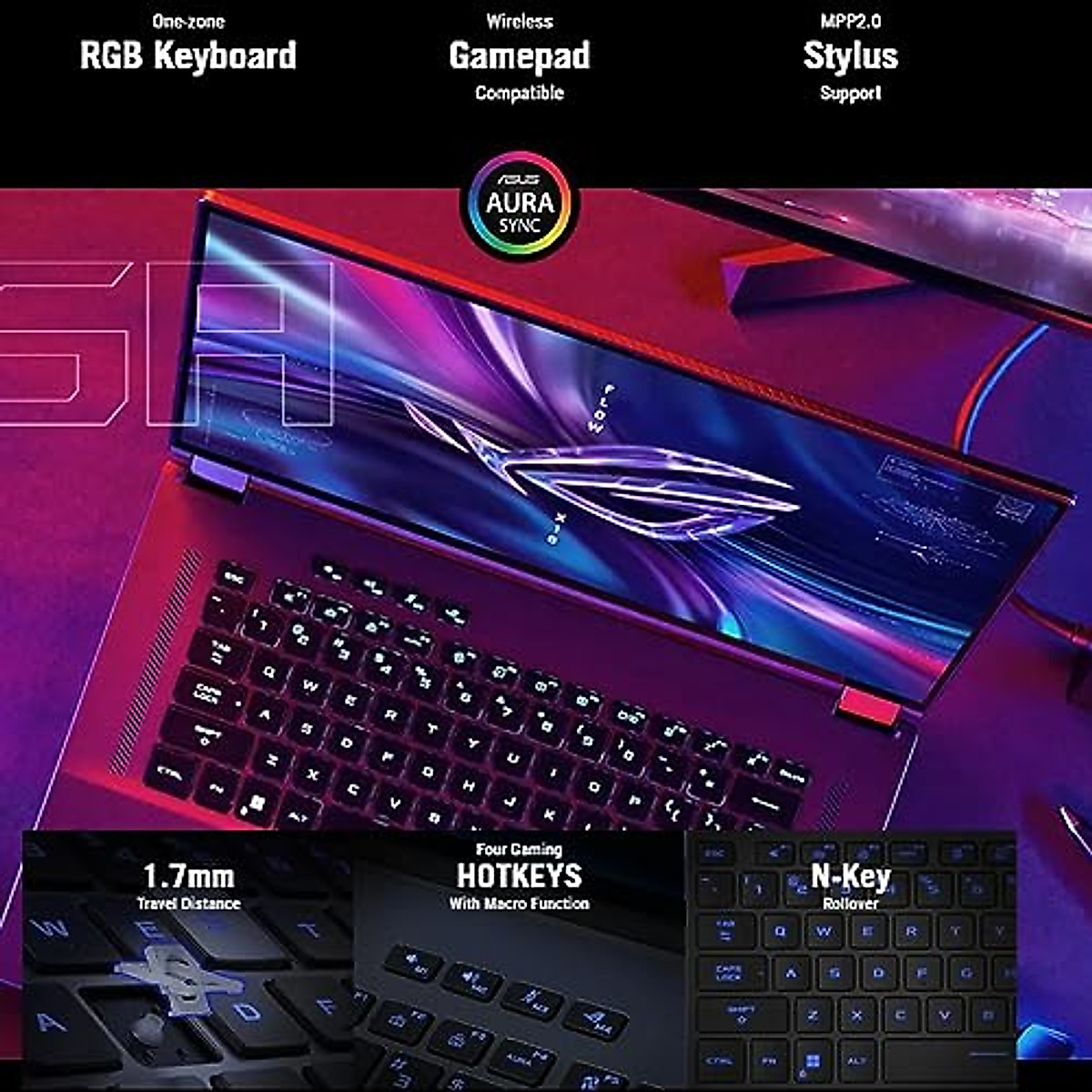ASUS 2023 Newest ROG 2-in-1 Gaming Laptop, 16" WQXGA 165Hz Touchscreen, AMD Ryzen 9 6900HS, NVIDIA GeForce RTX 3060, 32GB DDR5 RAM, 1TB SSD, WiFi 6E, Backlit Keyboard, Windows 11 Home