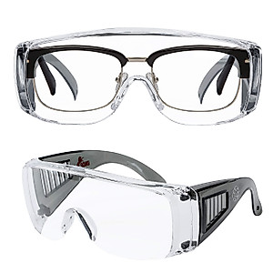 UNCO- Safety Goggles Over Glasses, Protective Goggles, Safety Goggles Anti Fog, Work, Safety Glasses Over