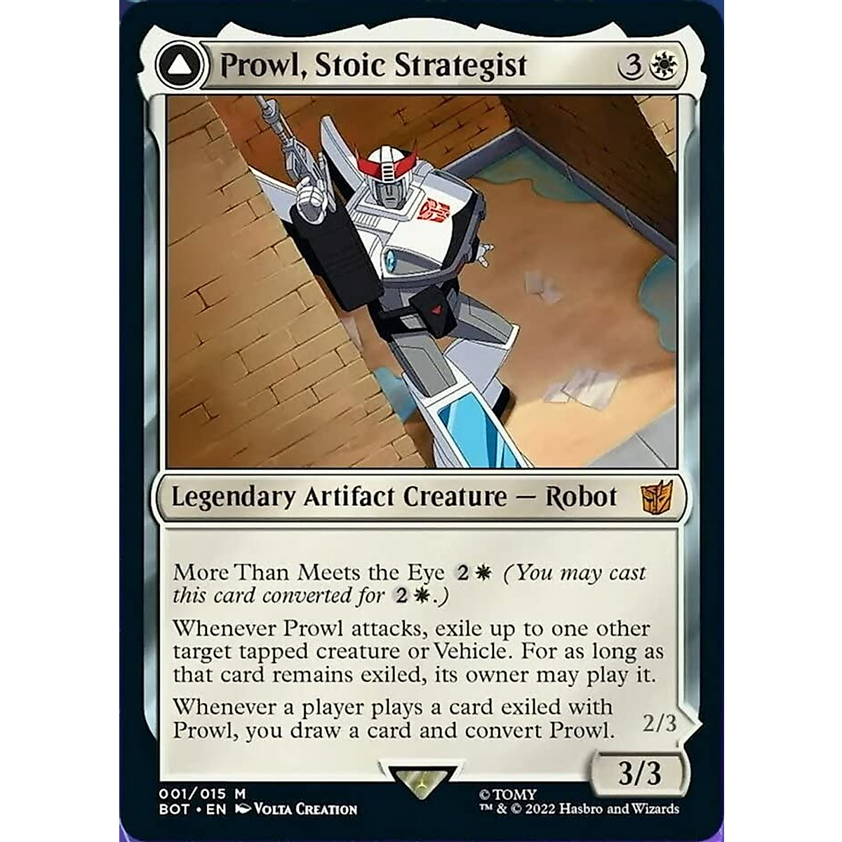 Magic: the Gathering - Prowl, Stoic Strategist // Prowl, Pursuit Vehicle (001) - Transformers