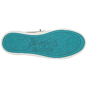 Blowfish Malibu Women's Wave-B Sneaker, Gunmetal Tumble/DkGreyMicFib/RedRefle, 9M