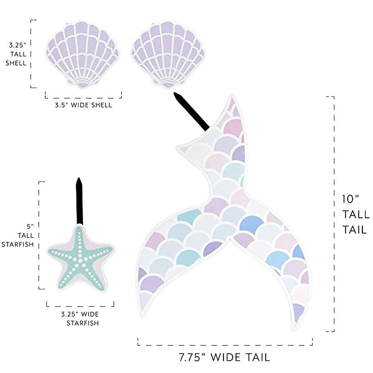 Decorae Halloween Pumpkin Kit Sets (Unicorn and Mermaid Theme), 13 Reusable Metal Accessories for Halloween Fall Pumpkin Face Decorating