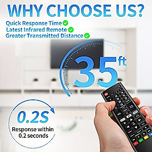 Universal Remote for LG TV Remote Control (All Models) Compatible with All LG Smart TV LCD LED 3D AKB75375604 AKB75095307 AKB75675304 AKB74915305, Remote Control for LG TV Remote Wr Holder & Battery