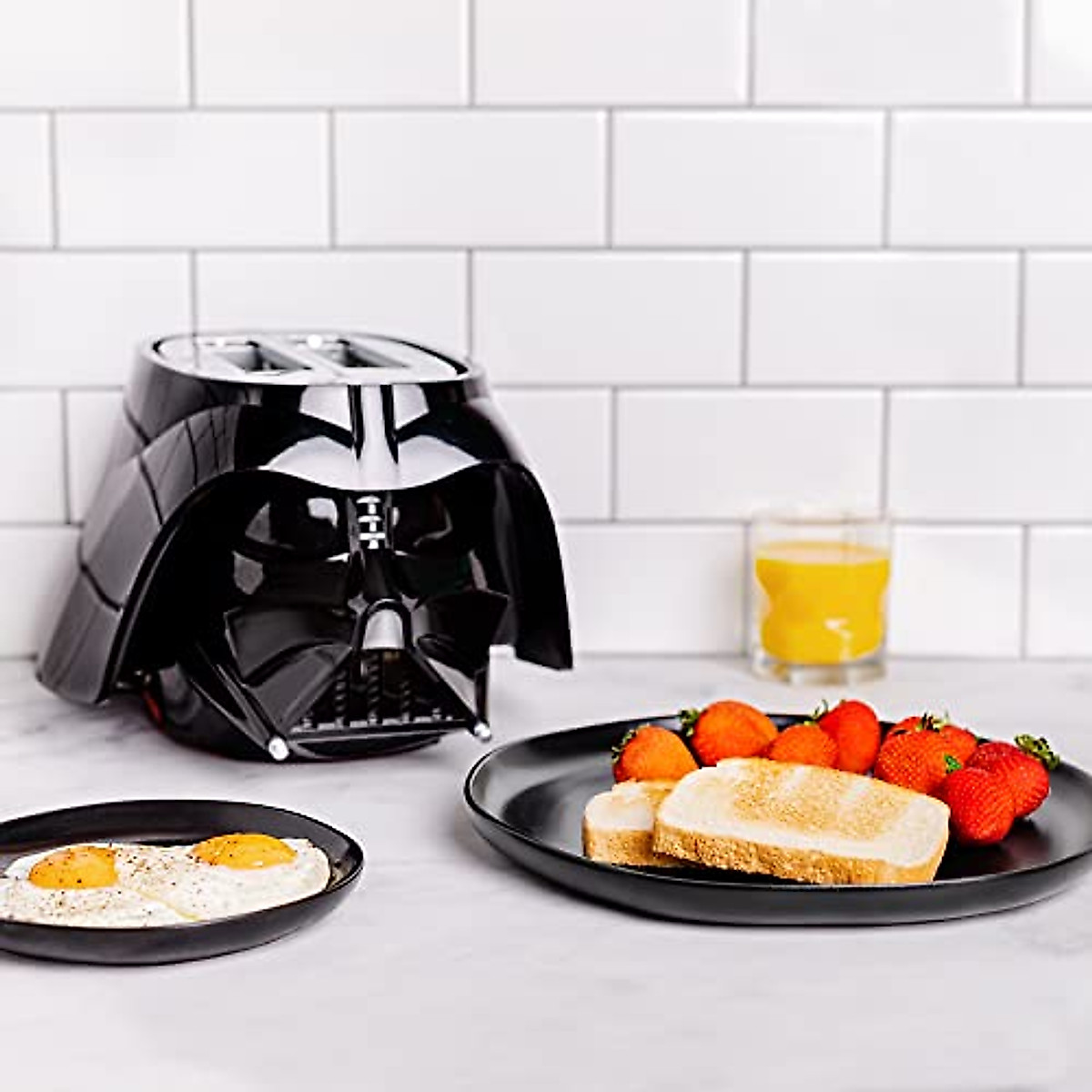 Uncanny Brands Star Wars Darth Vader Halo Toaster - Lights-Up and Makes Lightsaber Sounds