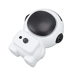GLOGLOW Astronaut Electric Fan, USB Rechargeable Hanging Neck Fan Handling Gentle Wind Portable for Home Black