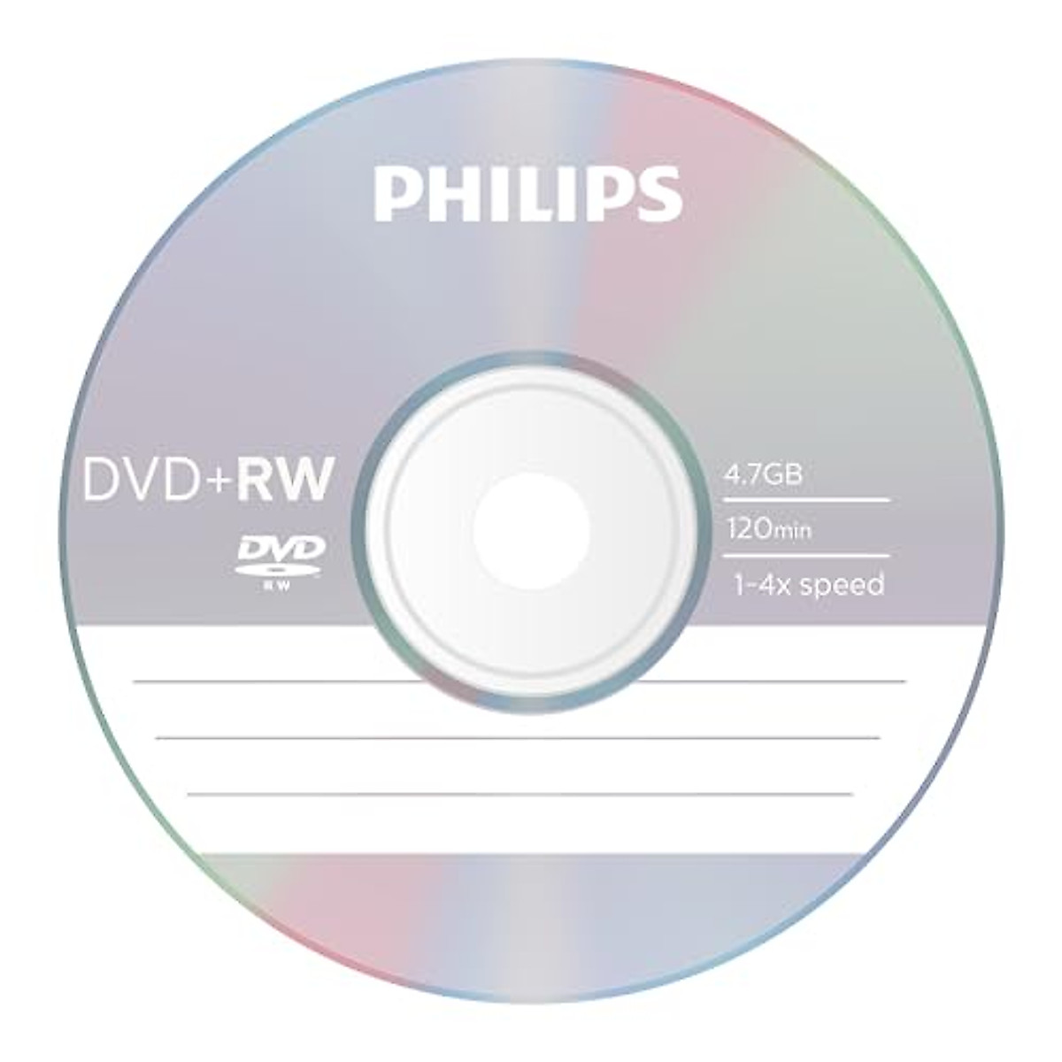 Philips DVD+RW Blanks (4.7 GB Data/120 Minutes Video, 1-4x Speed Recording, 25 Spindle)