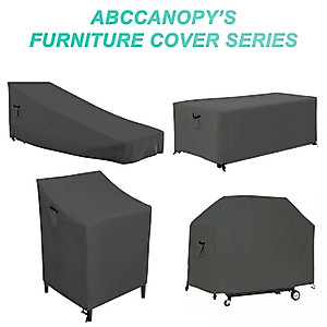 ABCCANOPY Deck Box Cover Outdoor Large Storage Box Cover Universal Outdoor Furniture Cover Waterproof and Dustproof Winter Protection 44x28x24 Grey
