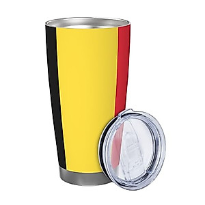 WXZYFP Car cup (single silver rim), can use a straw or drink directly, easy to use.Flag of Belgium