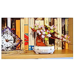Bonsai Tree Building DIY Simulation Flower Botanical Collection Construction Adult Home Decor for Kids Family Educational Toy Birthday Party Toys Tree Sets Girls Good Gift Plant Model Set