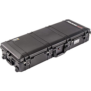 Black Pelican 1745 Air Bow case with custom interior & 2 TSA locking latches.