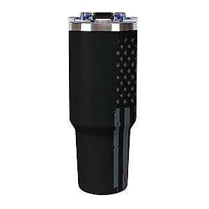 Red Archery Arrow Distressed Flag 40oz Water Bottle Double Wall Insulated Tumbler with Handle Leakproof Travel Mug White-style