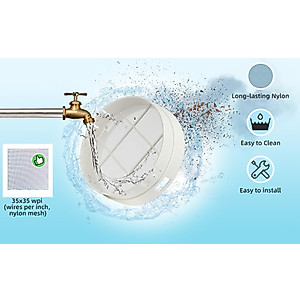 Washable Hose Pre-filter for Portable Air Conditioner, Perfect Fit, 5’’ Diamiter 2 Pack White