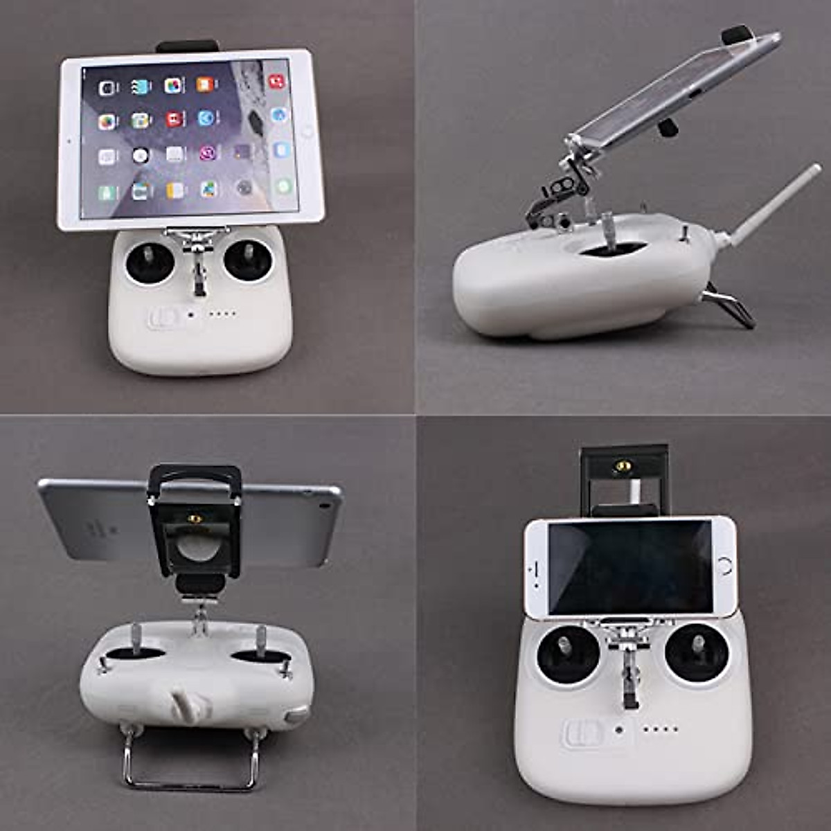 O'woda Tablet/Phone Holder for DJI Phantom 3/3 3 Standard, 2 in 1 Adjustable iPad Bracket Stand for DJI Phantom 3/3 Standard Remote Controller