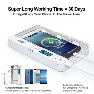 ySky Portable Smart Auto Phone Timer Lock Box for iPhone and Android Phones, Self-Control Timer Locker to Help Kids,Students, Adults Focus Back,Prevent Excessive Games, Mobile Phone Addiction(New)