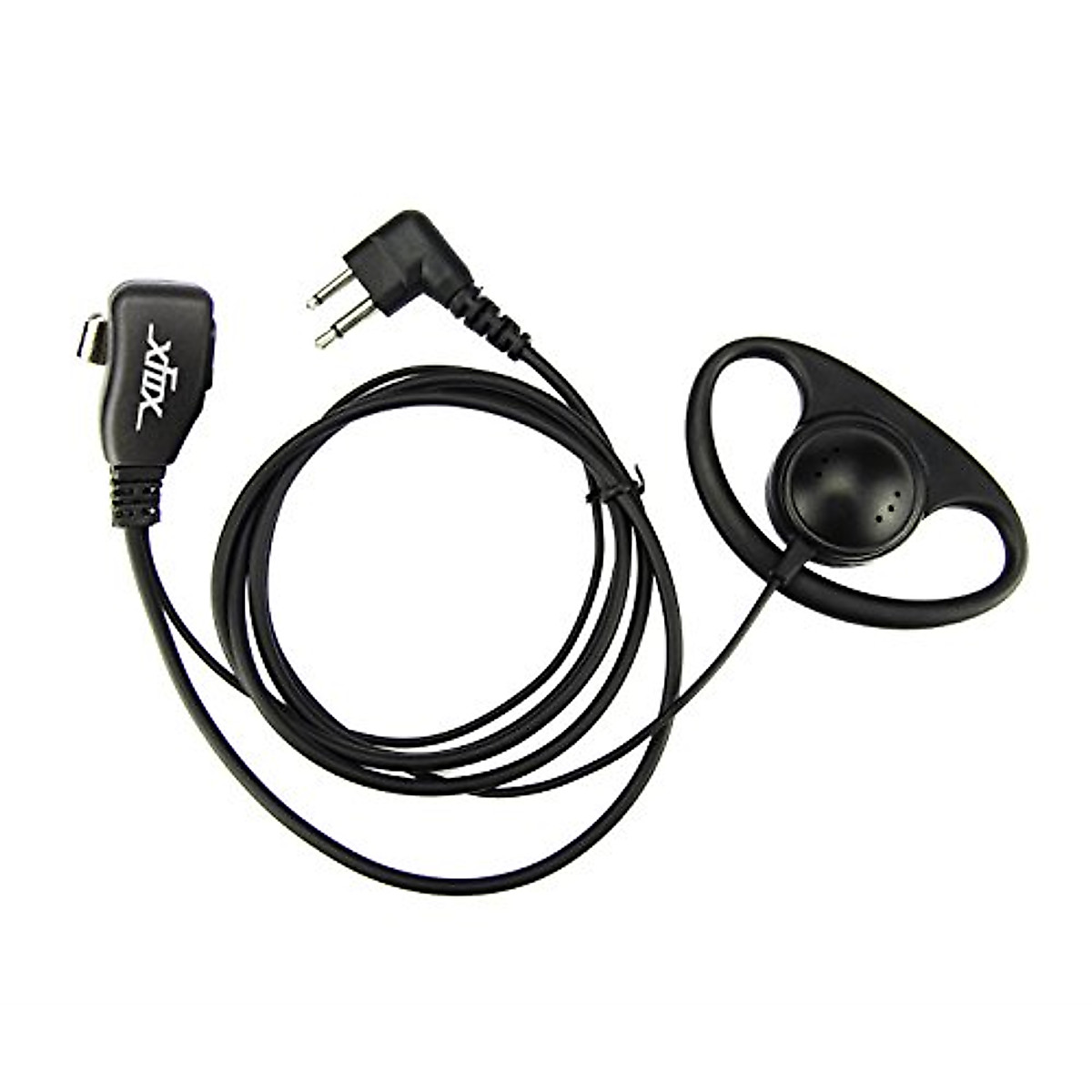 XFOX Walkie Talkie Earpiece 2Pin D Shape Earpiece Headset Push to Talk Mic compatiable with Moto Two Way Radio Walkie Talkie CP040 CP200 CLS1410 CLS1450 GP208 GP2000 GP3188 Etc.