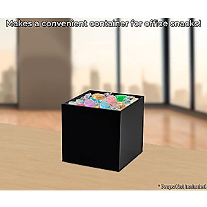 Marketing Holders Lucite Glossy Black Box 5 Sided Cube Pedestal 5 Inch Throne Platform Art Collectible Display Stand Riser Models Memorabilia Trophies Business TradeShows Expos