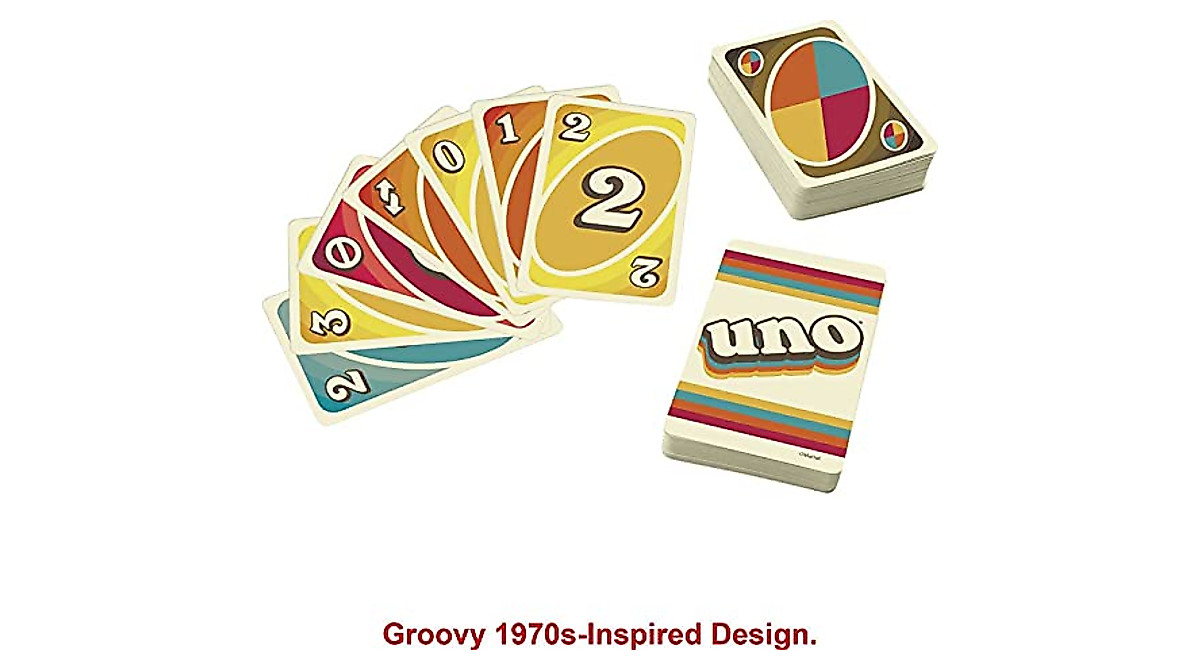 Mattel Games UNO Iconic Series 1970s Matching Card Game Featuring ...