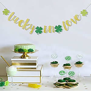 Lucky in Love Banner - St Patricks Day Decoration,st Patricks Day Banner,st Patricks Day Wedding Decor, St Patricks Day Bridal Shower,lucky in Love St Patricks Bachelorette Party Banner