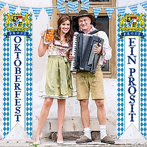 Oktoberfests Decorations Kit,German Party Supplies,Oktoberfests Flag Banner,Tablecloth Decoration Beers Festival Party Accessories