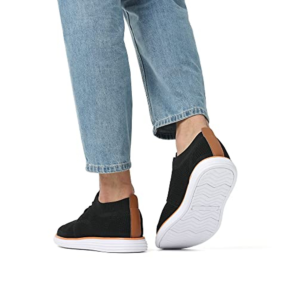 Bruno Marc Mens Mesh Sneakers Oxfords Lace-Up Lightweight Casual Walking Shoes, 1/Black - 12(Grand-01)